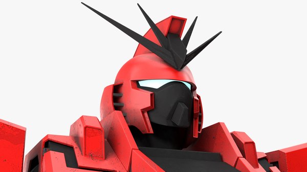자이언트 레드 전투 공상 과학 로봇 3D 모델 - TurboSquid 2004698