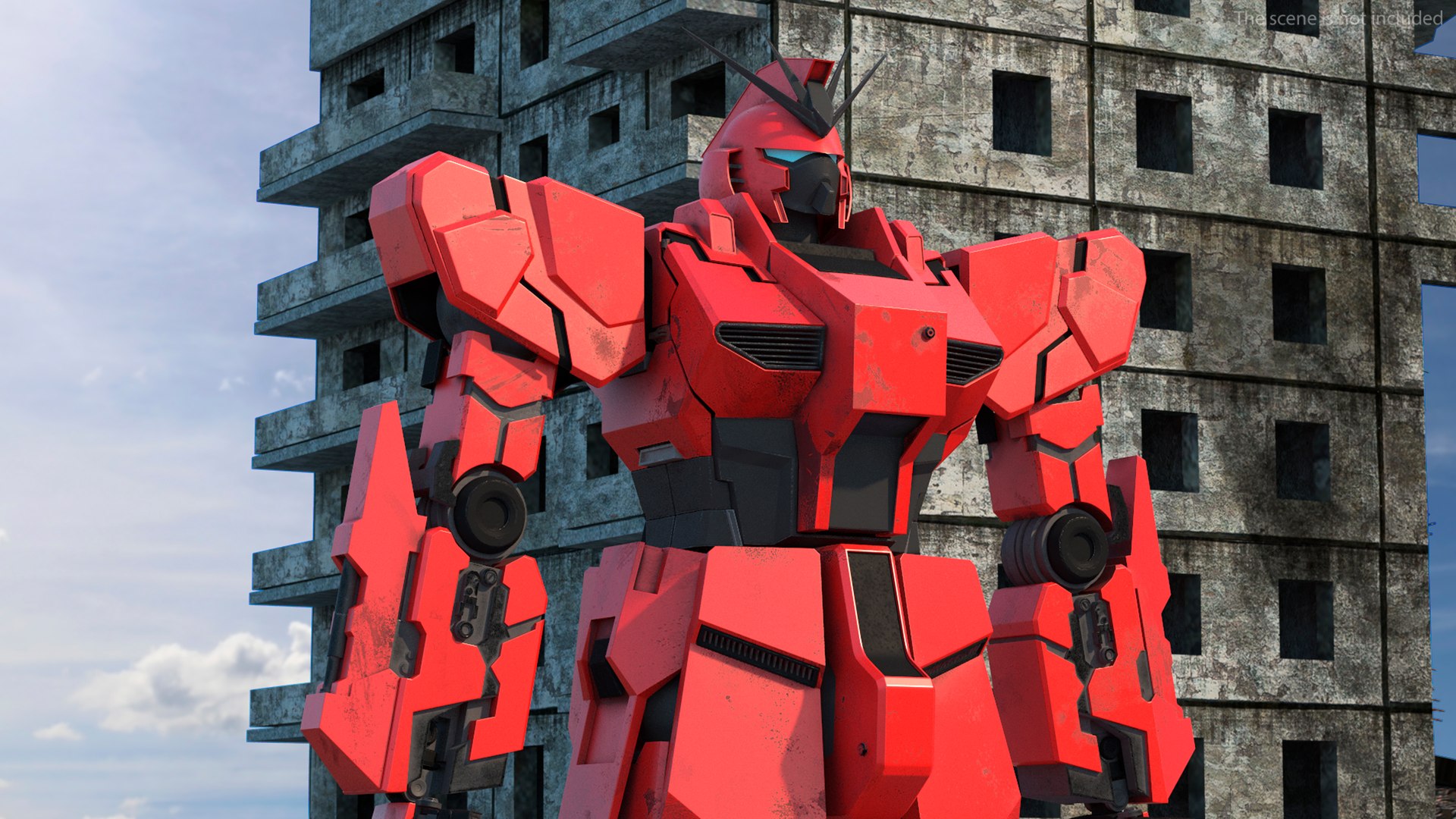 Giant Red Combat Sci-Fi Robot 3D - TurboSquid 2004698