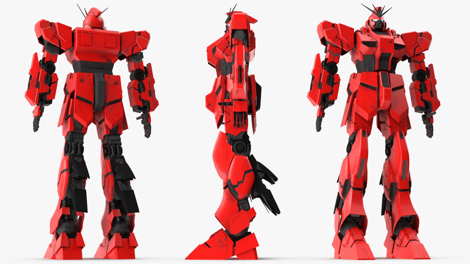 Giant Red Combat Sci-Fi Robot 3D - TurboSquid 2004698
