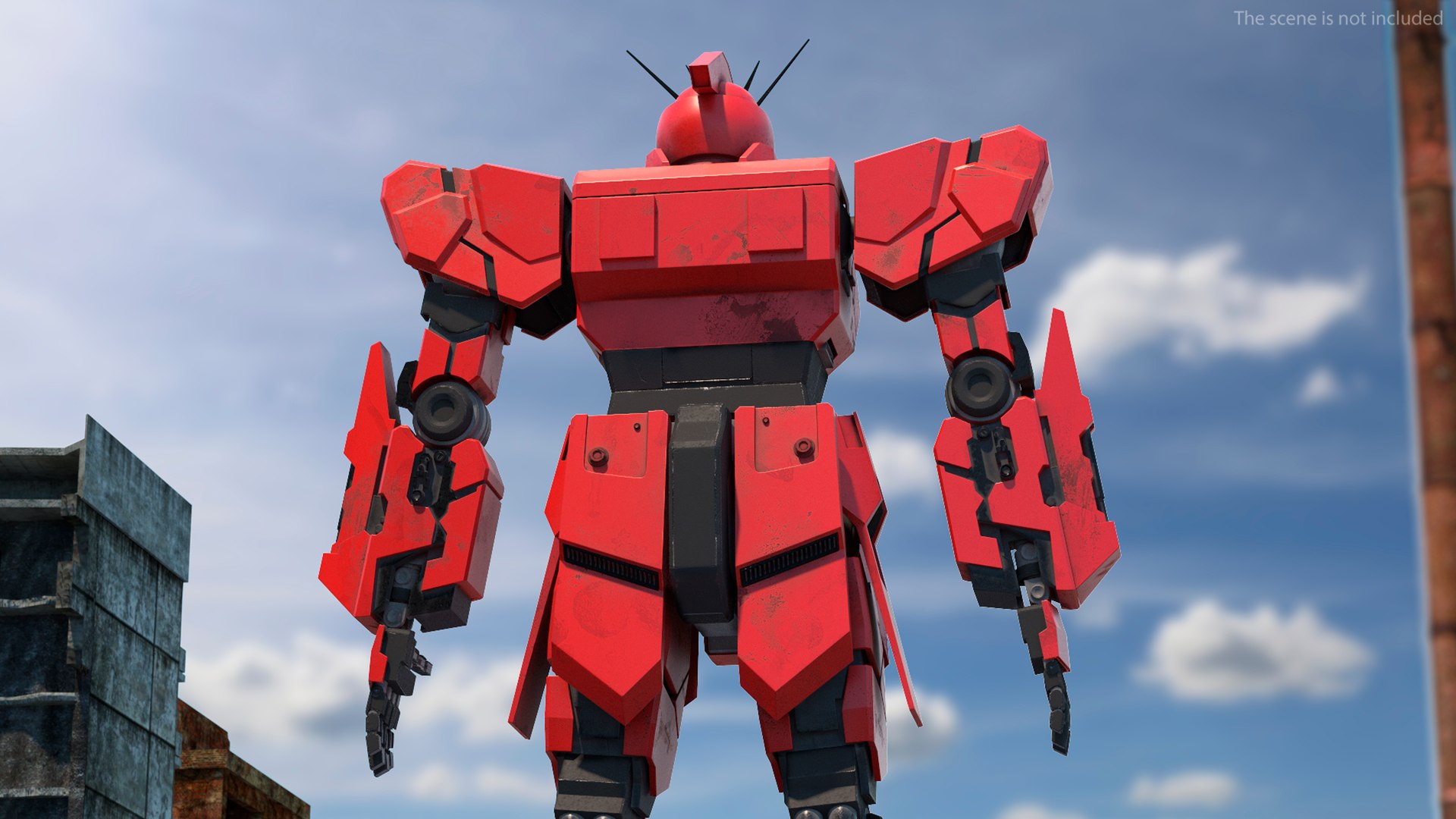 Giant Red Combat Sci-Fi Robot 3D - TurboSquid 2004698