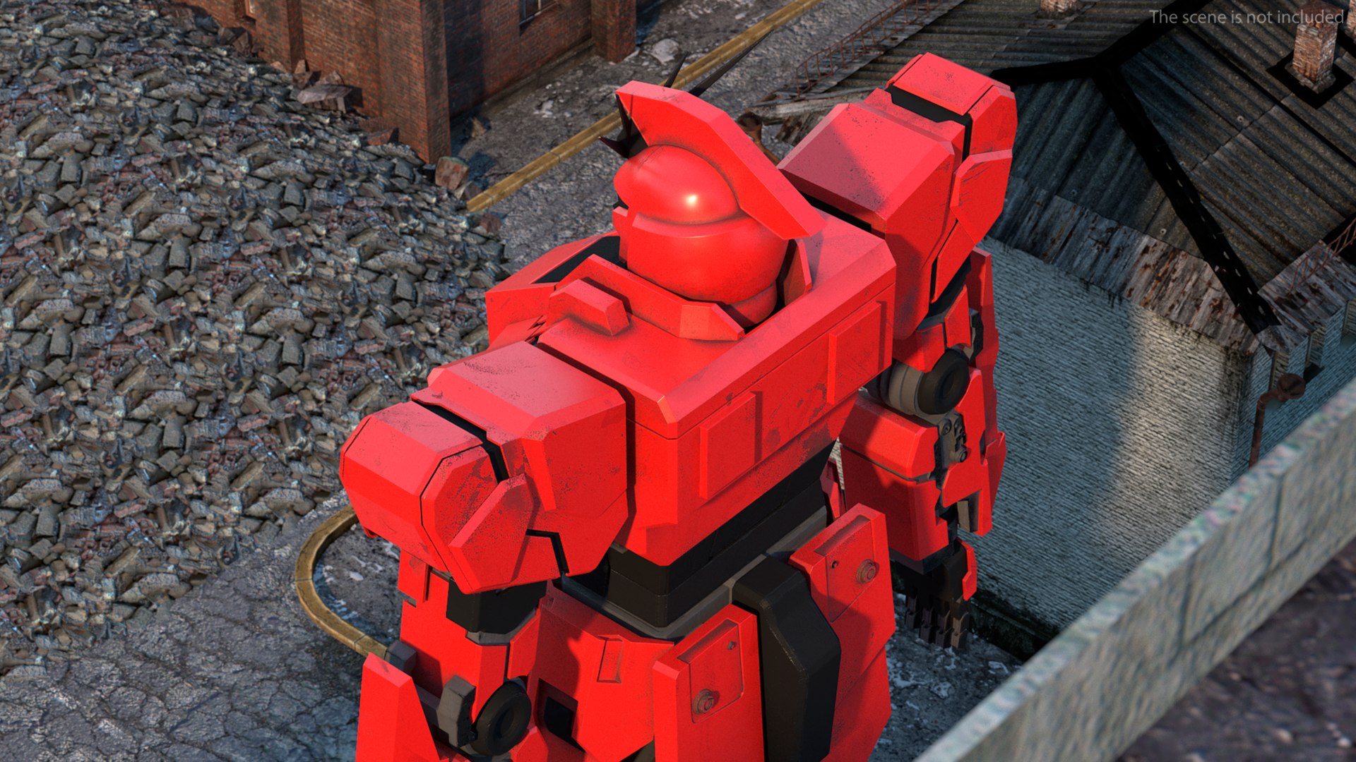 Giant Red Combat Sci-Fi Robot 3D - TurboSquid 2004698