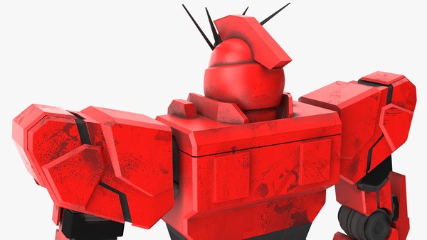 modelo 3d Robot gigante de ciencia ficción de combate rojo - TurboSquid ...