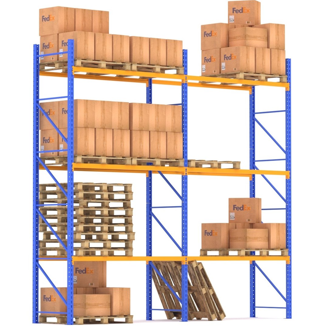 3D Fedex Warehouse Rack Model - TurboSquid 1862365