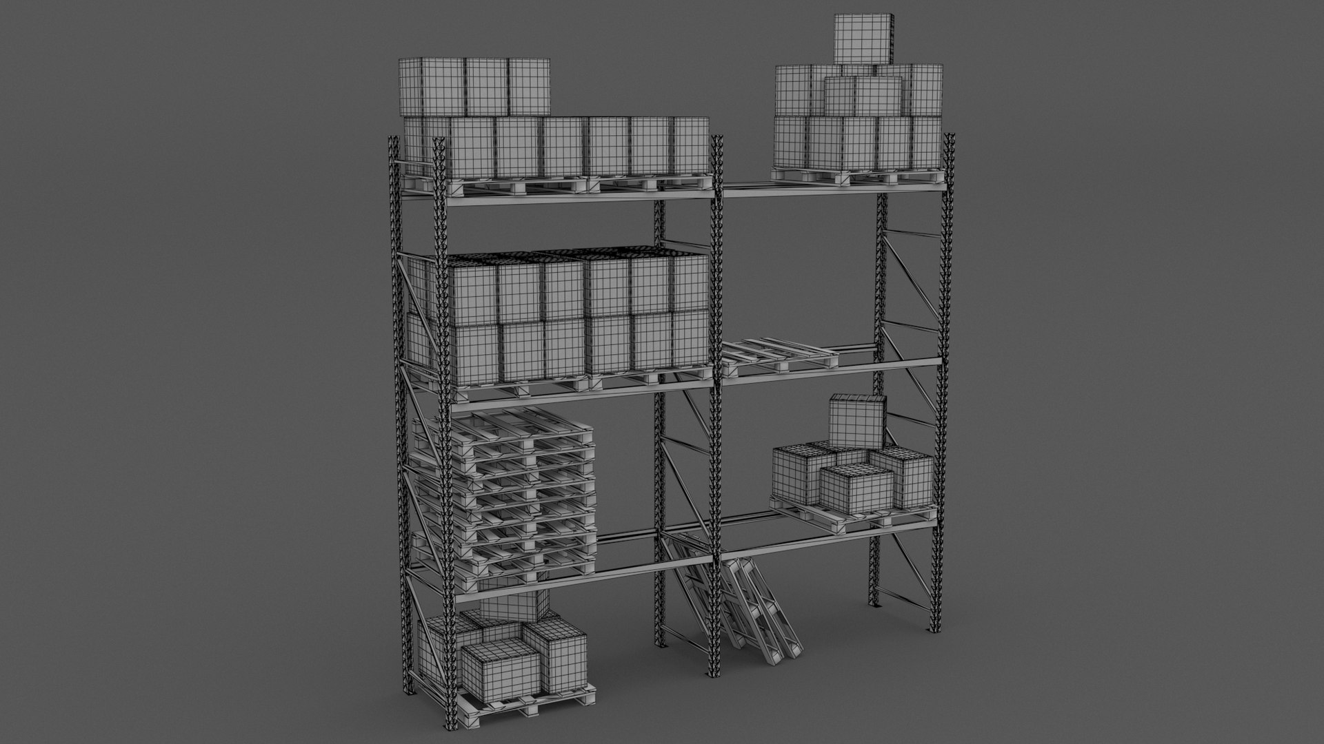 3D Fedex Warehouse Rack Model - TurboSquid 1862365