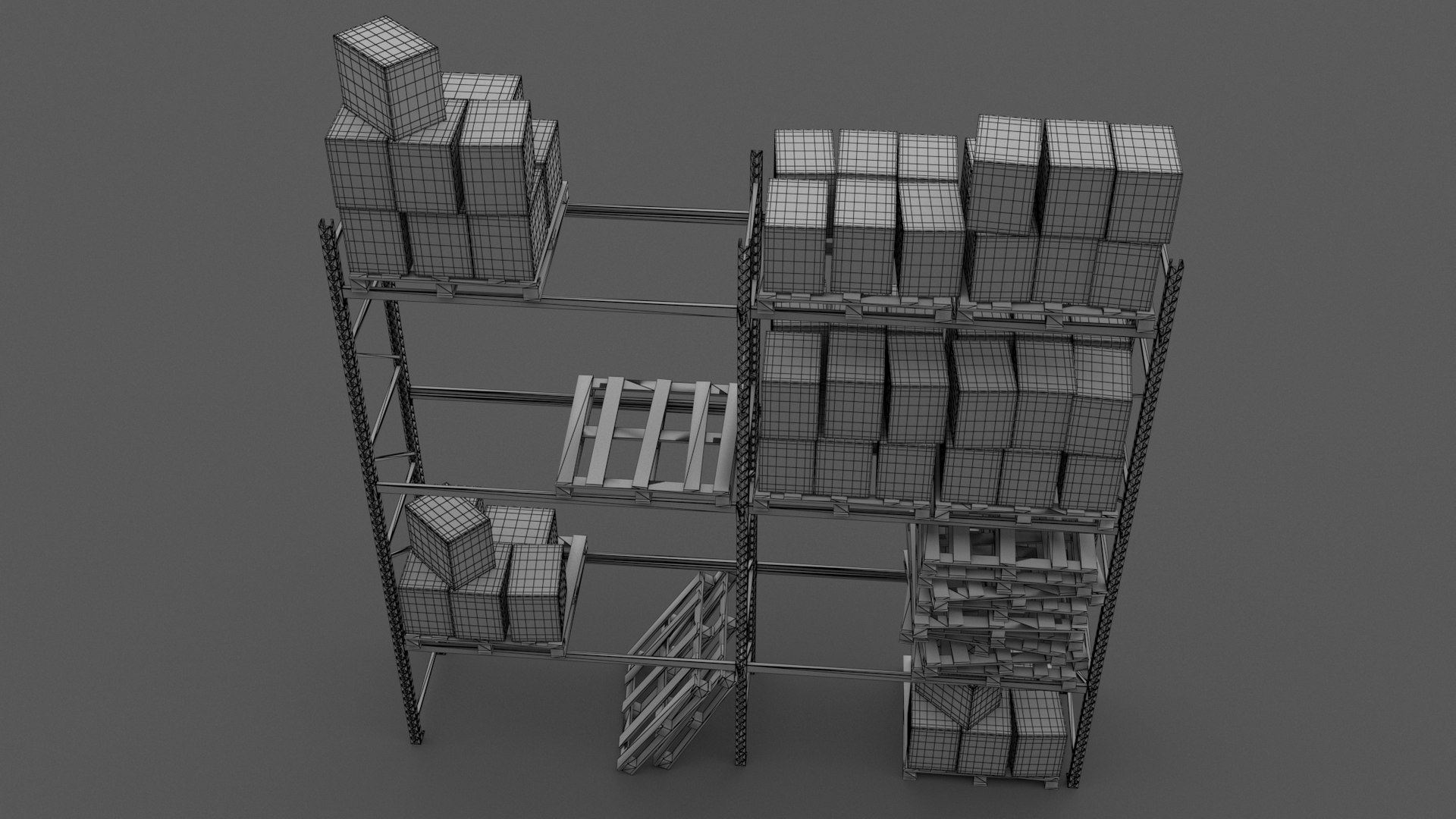 3D Fedex Warehouse Rack Model - TurboSquid 1862365