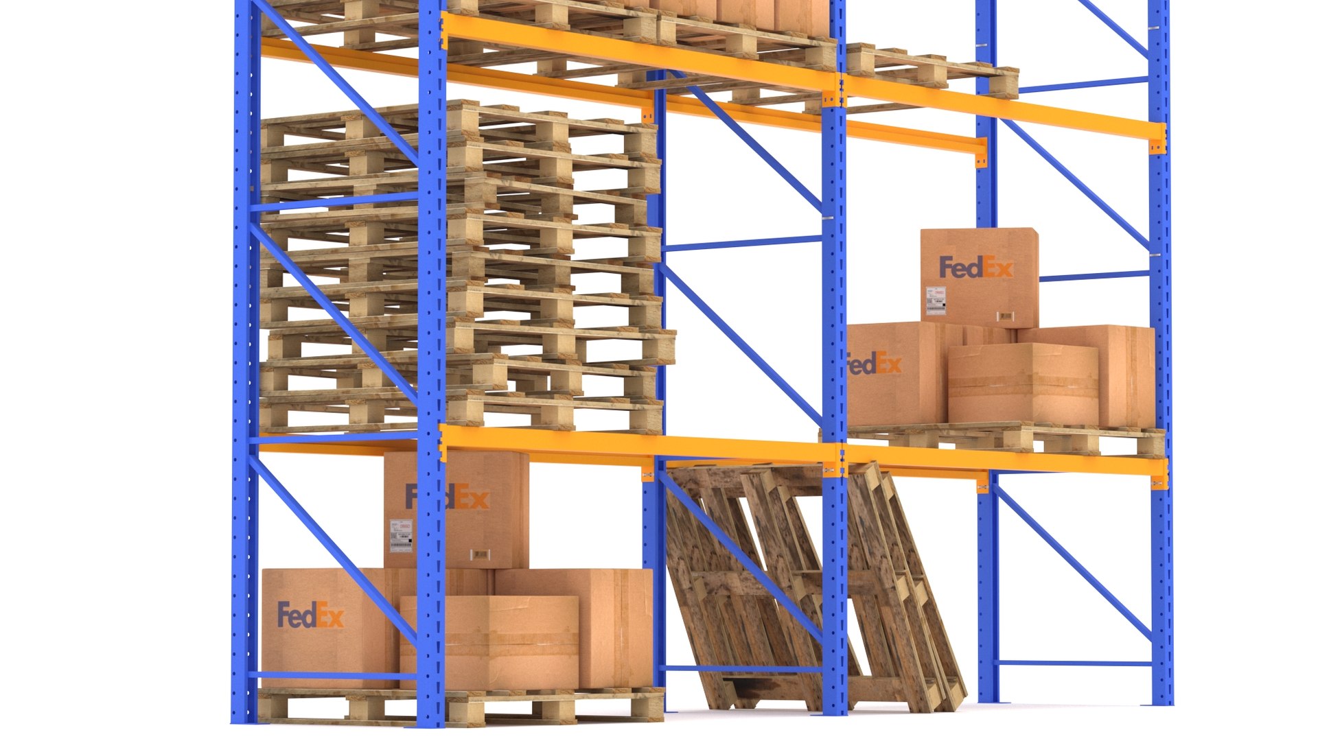 3D Fedex Warehouse Rack Model - TurboSquid 1862365