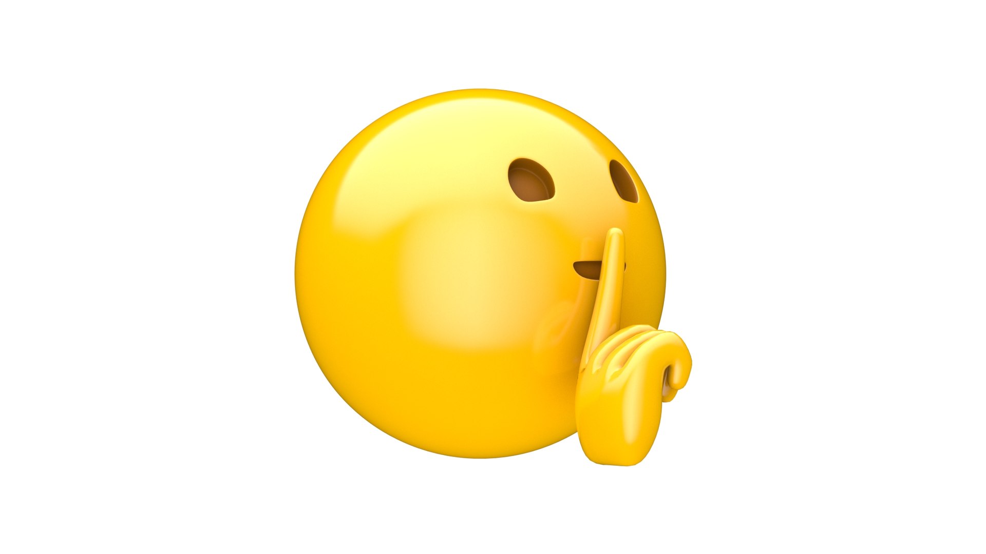 3D Model Apple Shushing Face - TurboSquid 1724091