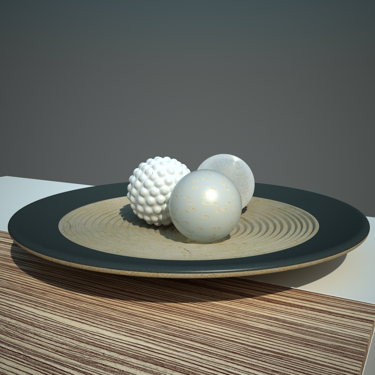 3d decorative plate balls model