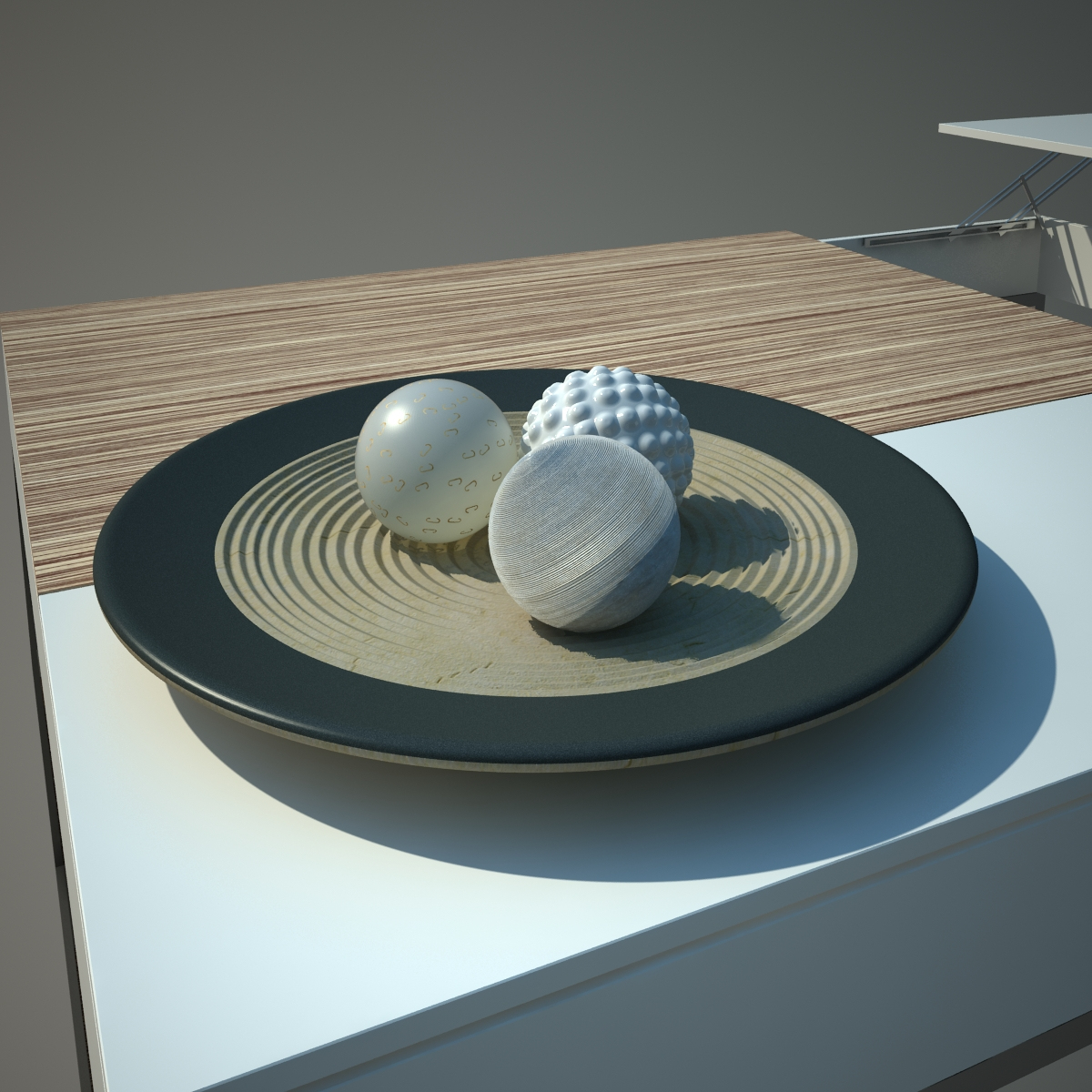 3d decorative plate balls model