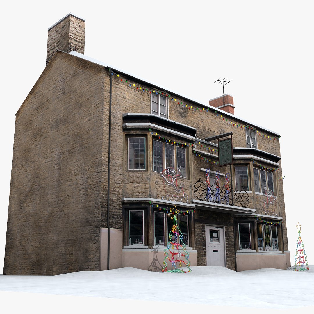 3d Winter House Real-time 2 Model