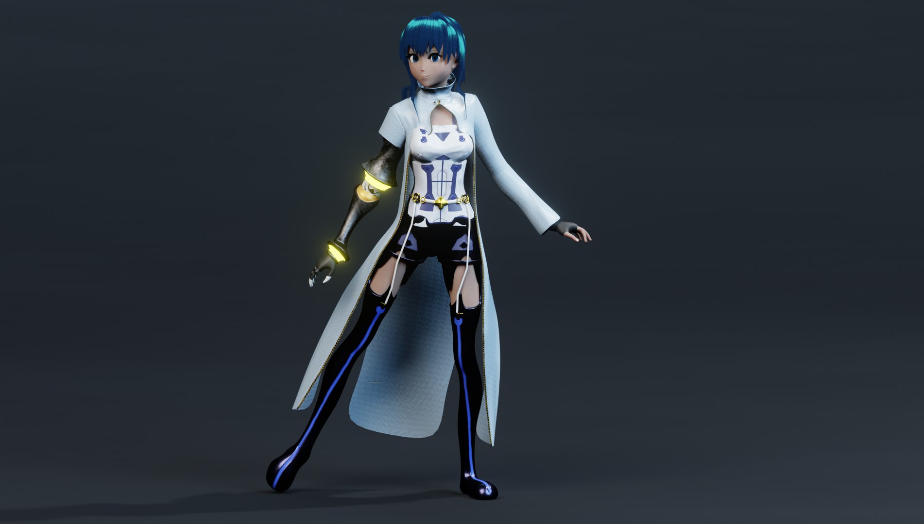 Anime Girl Rigged 3D Model - TurboSquid 2127315