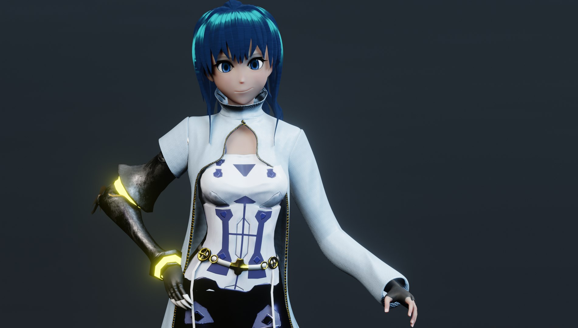 Anime Girl Rigged 3D Model - TurboSquid 2127315