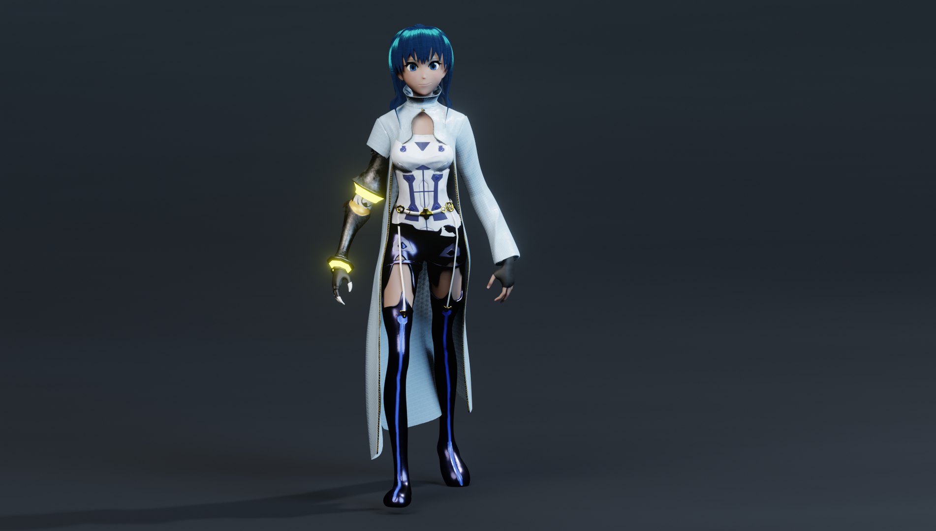 Anime Girl Rigged 3d Model Turbosquid 2127315 