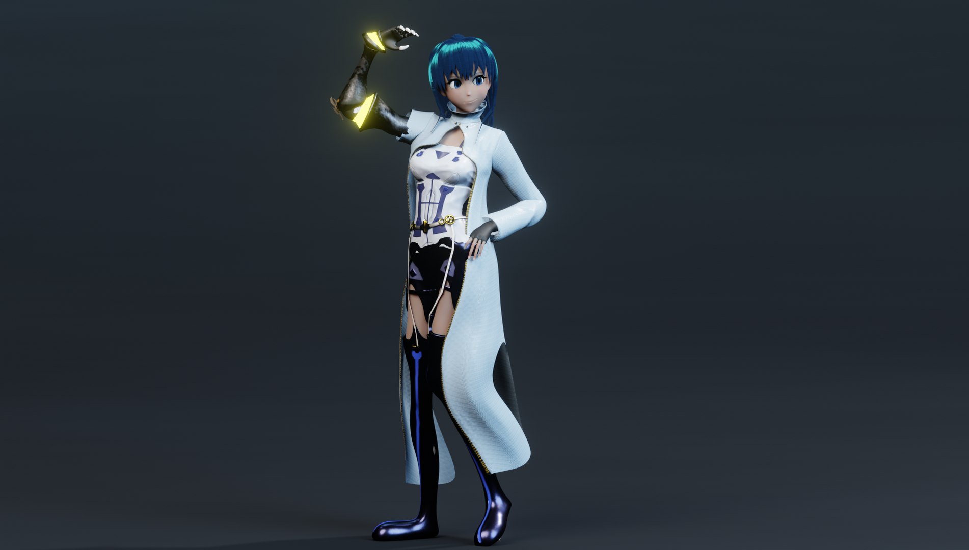 Anime Girl Rigged 3D Model - TurboSquid 2127315