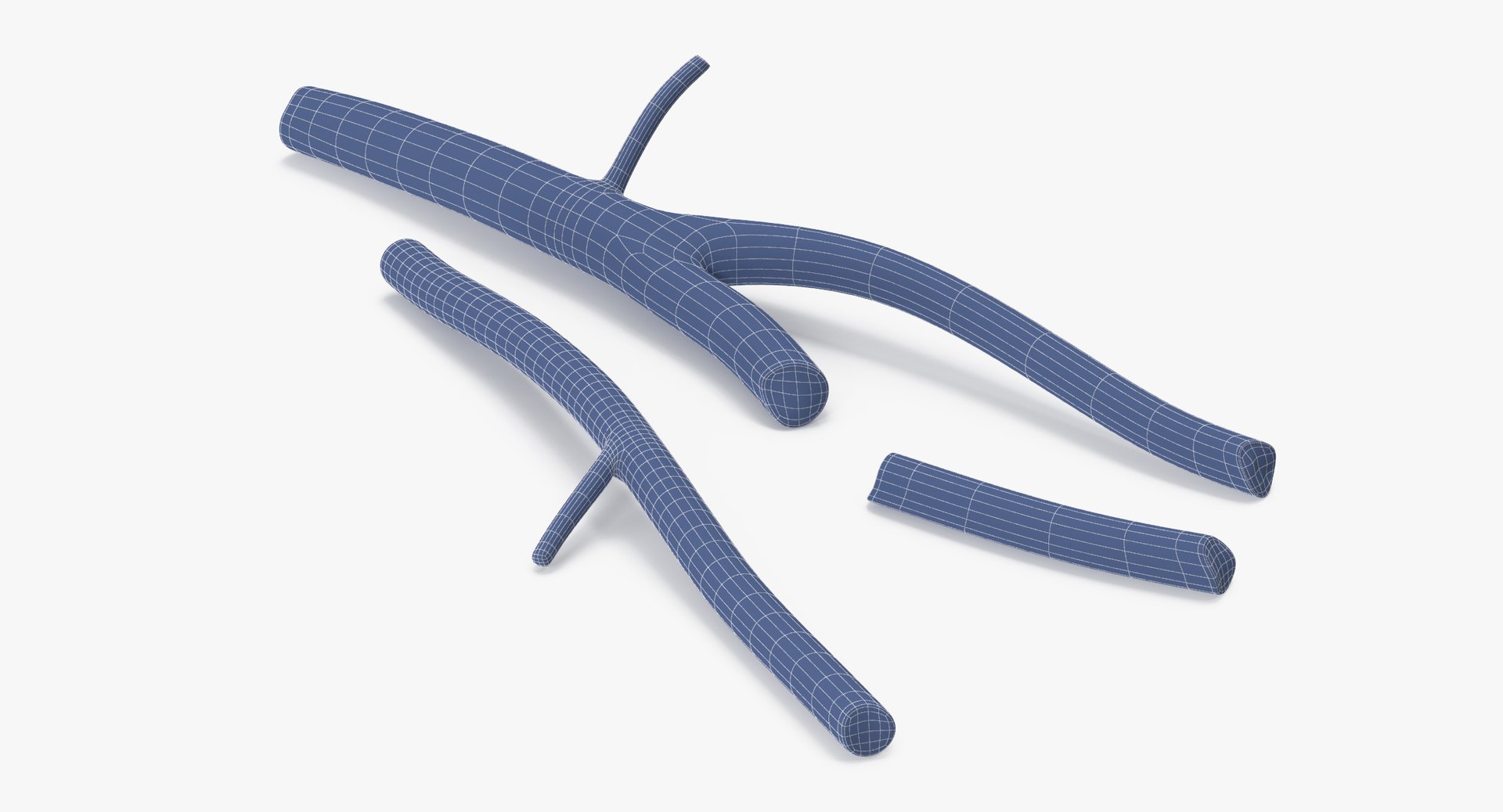 Fallen Logs Oak 03 3d Model