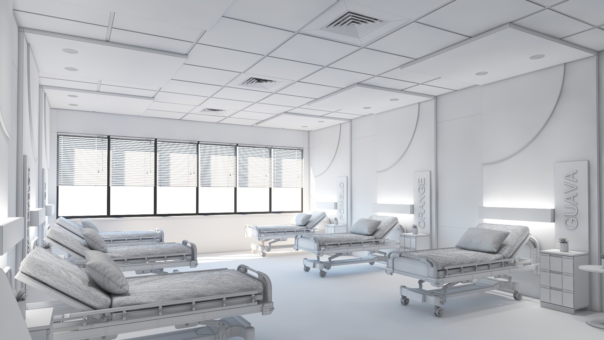 3D Hospital Room Design Model - TurboSquid 1469888