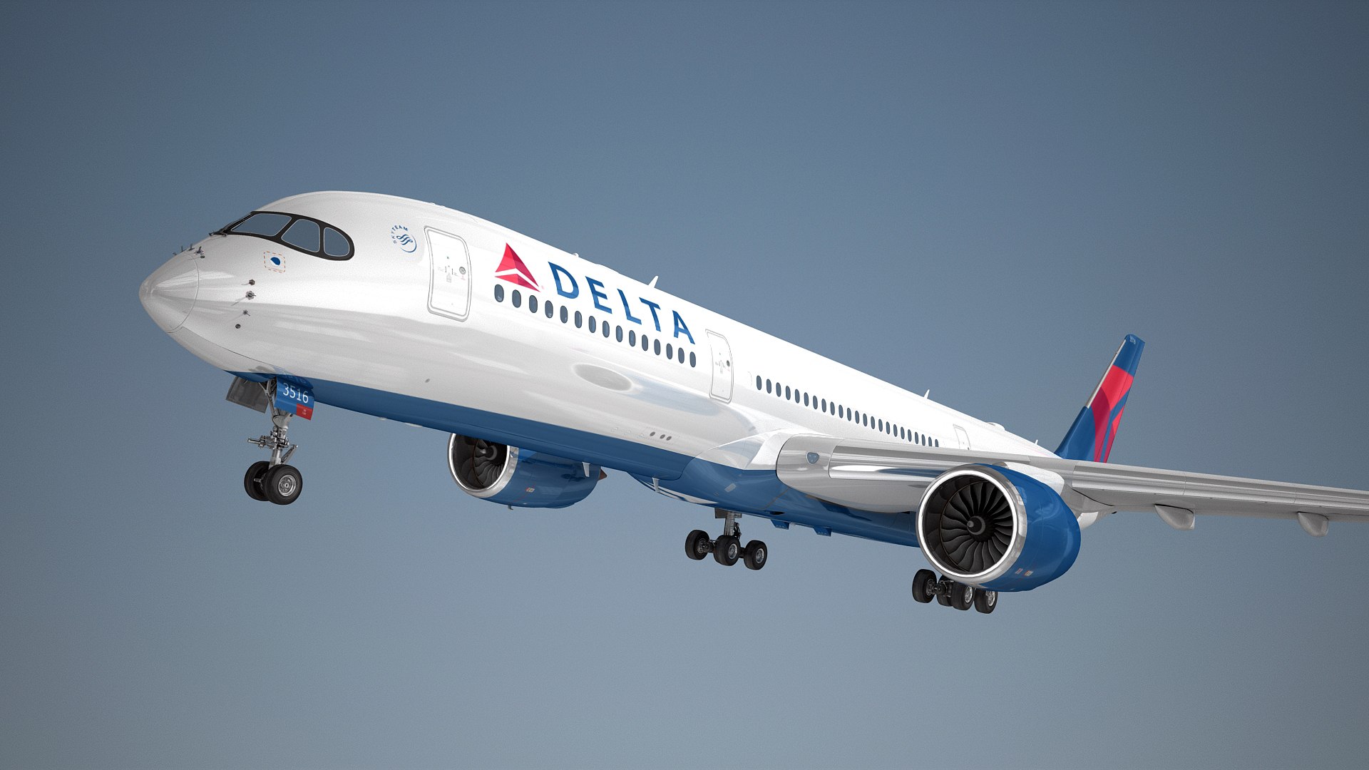 3D Airbus A350-900 Delta Airlines - TurboSquid 1967456