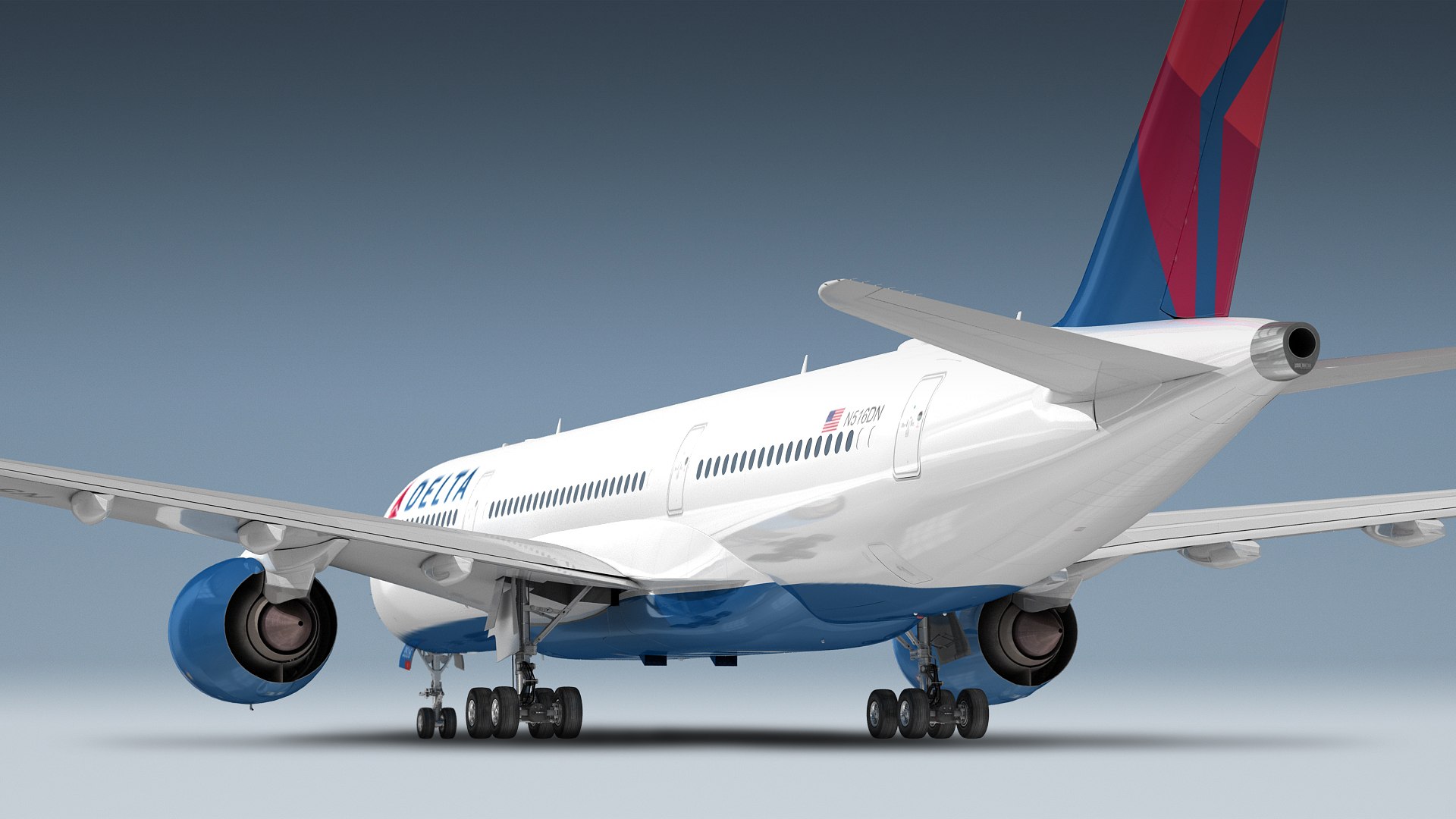 3D Airbus A350-900 Delta Airlines - TurboSquid 1967456