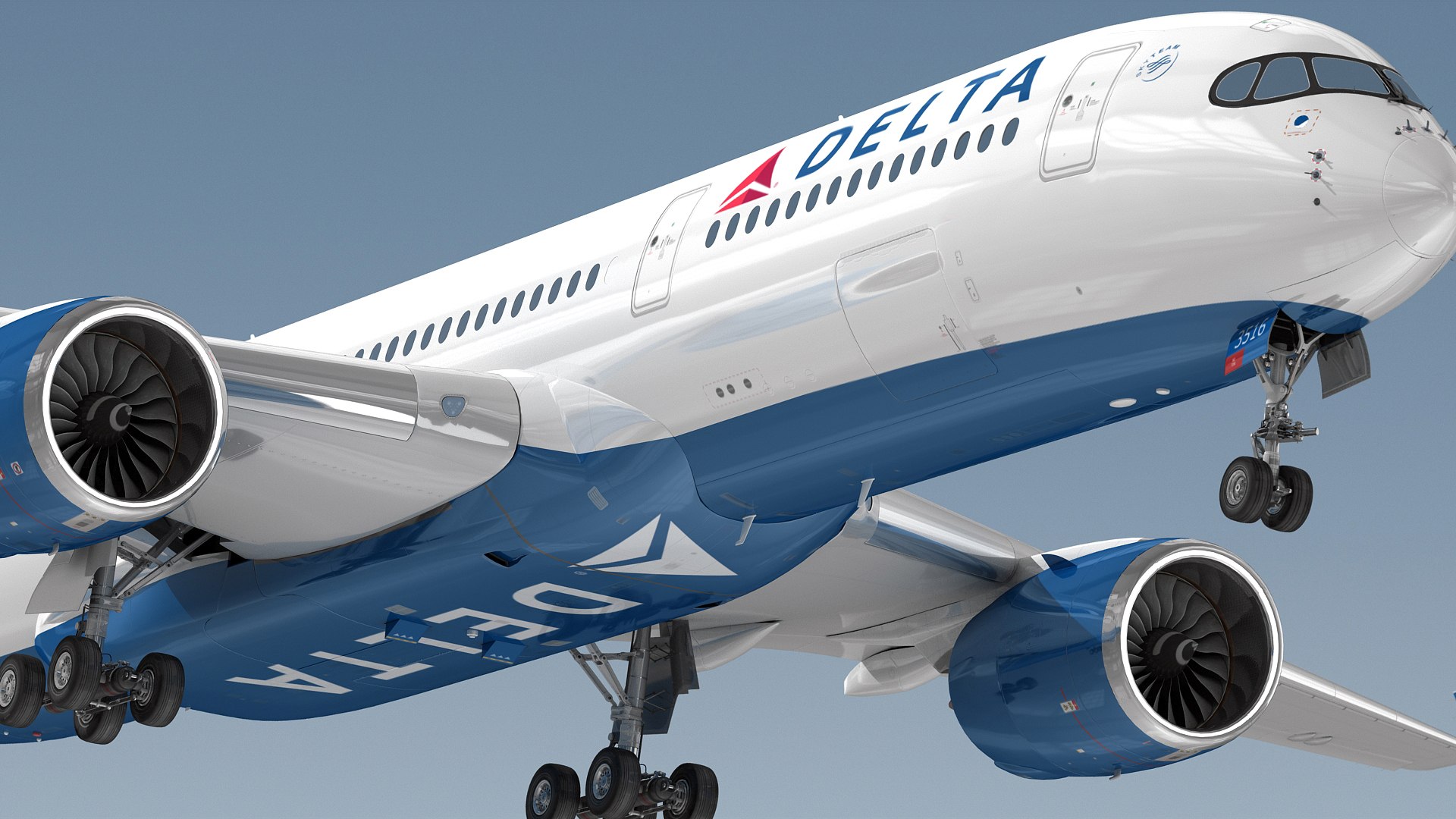 3D Airbus A350-900 Delta Airlines - TurboSquid 1967456