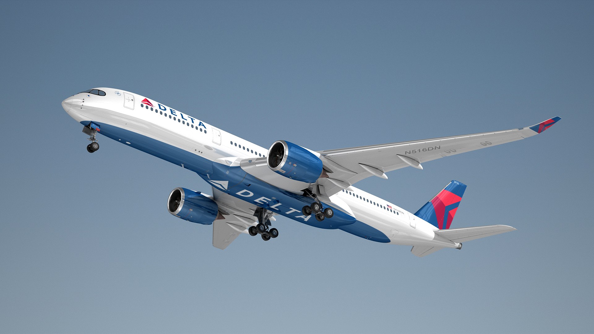 3D Airbus A350-900 Delta Airlines - TurboSquid 1967456