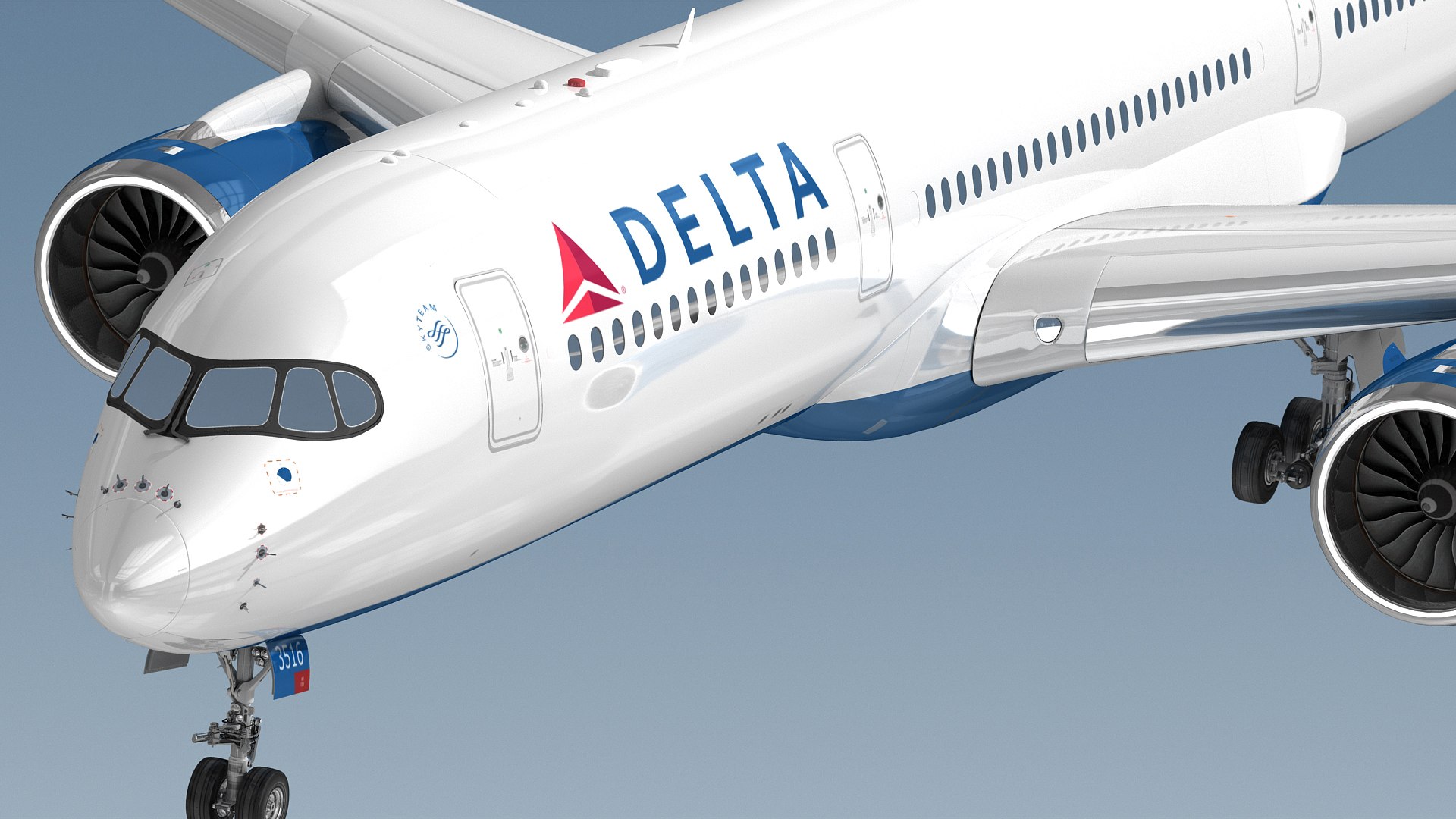 3D Airbus A350-900 Delta Airlines - TurboSquid 1967456