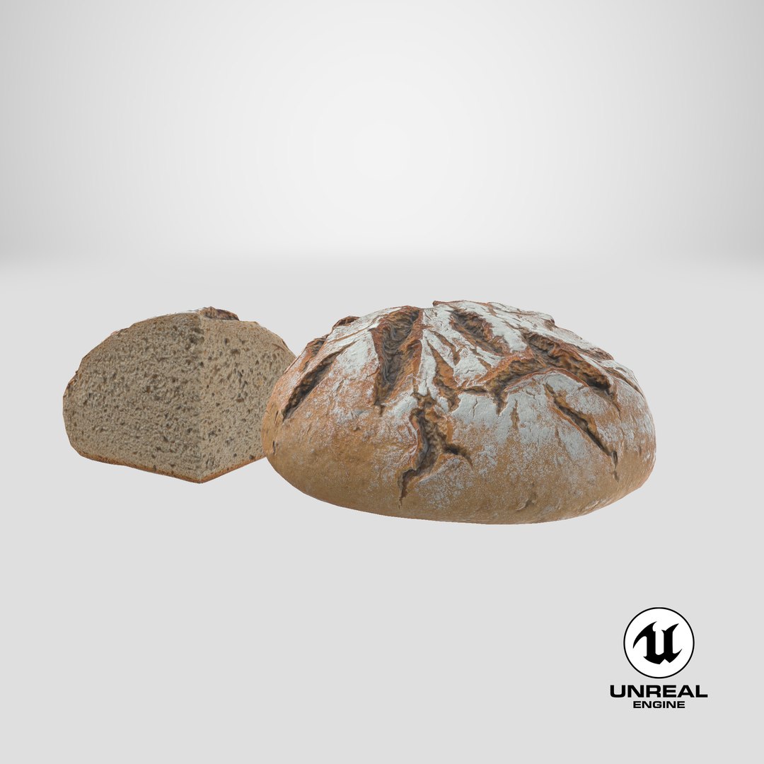 Rye Bread And Quarter 3D Model - TurboSquid 1875080