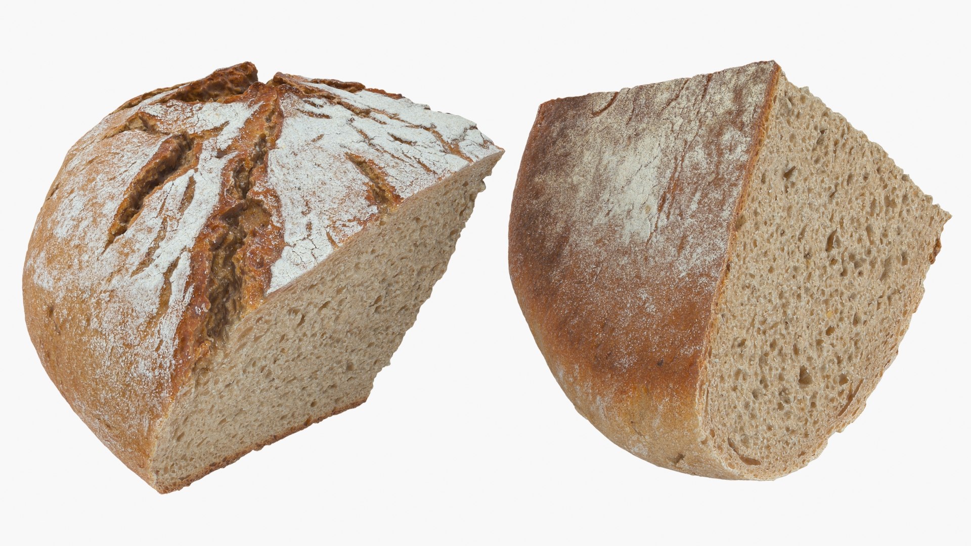 Rye Bread And Quarter 3D Model - TurboSquid 1875080