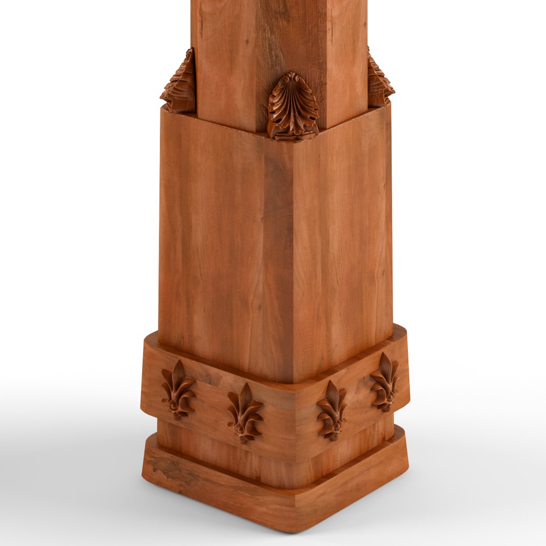 3d Model Chettinad Antique Pillar