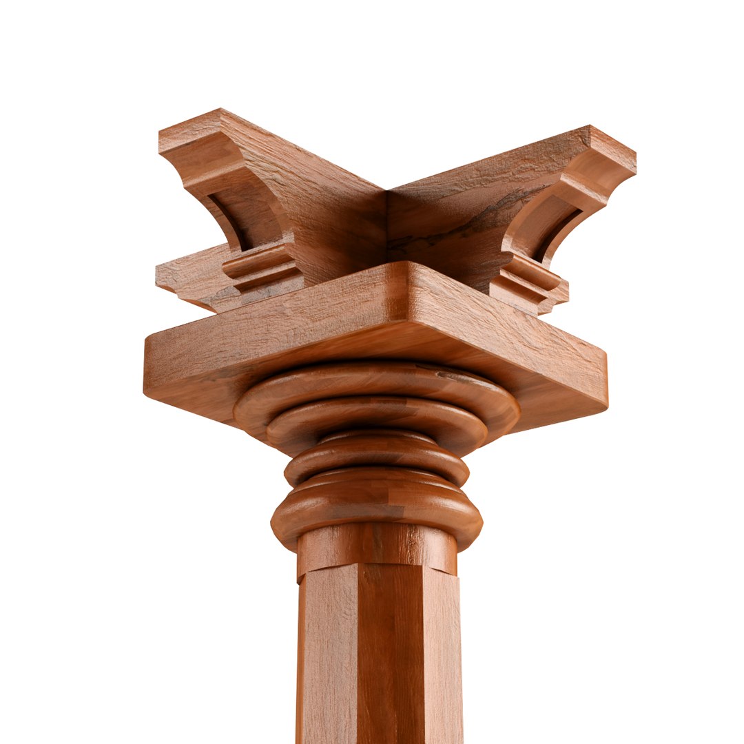3d Model Chettinad Antique Pillar