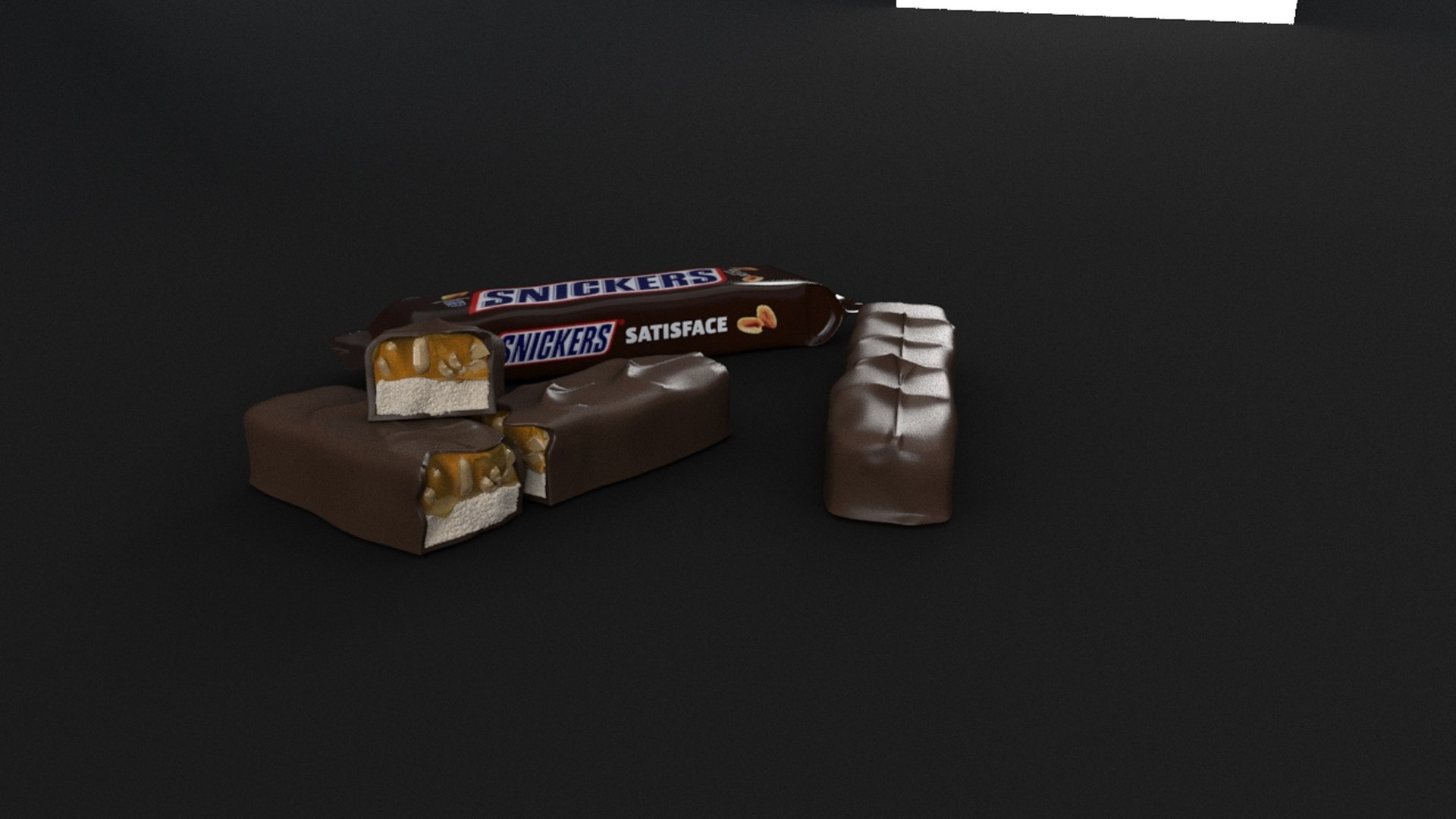 Chocolate Snickers Nuts 3D Model - TurboSquid 1680430