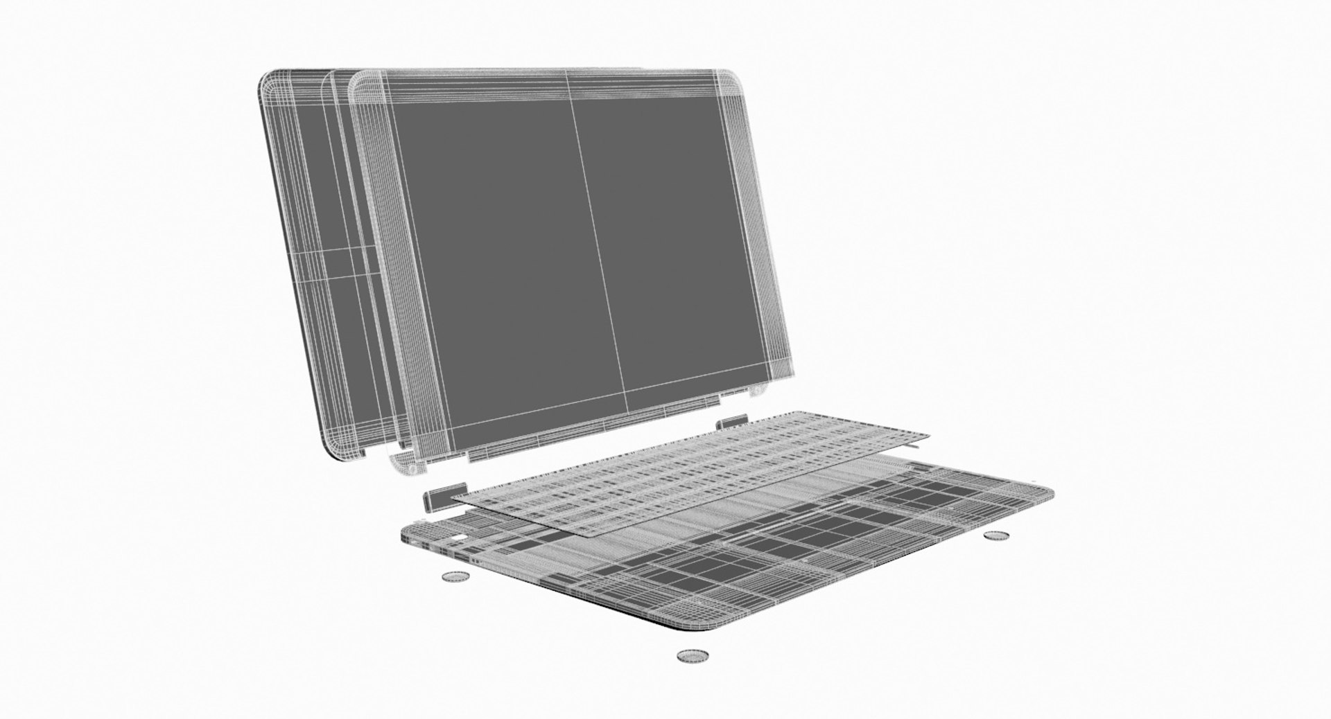 3D Computer Laptop Open Model - TurboSquid 1394821