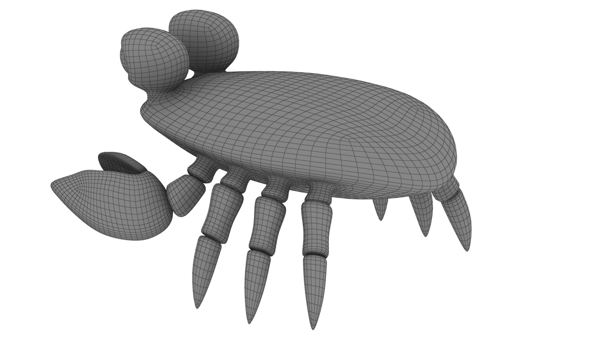 3D Model Cartoon Crab - TurboSquid 2081369