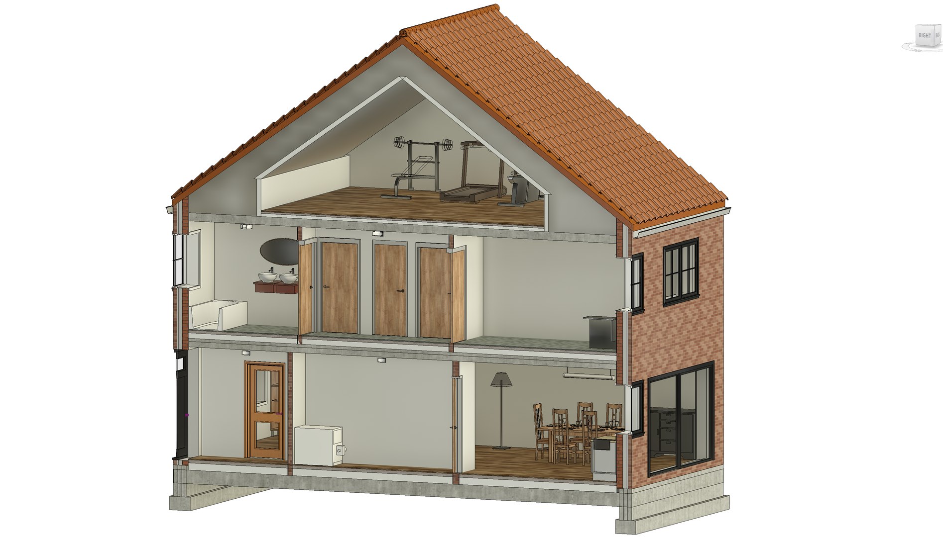 Half-open House Architectural Model - TurboSquid 2257690