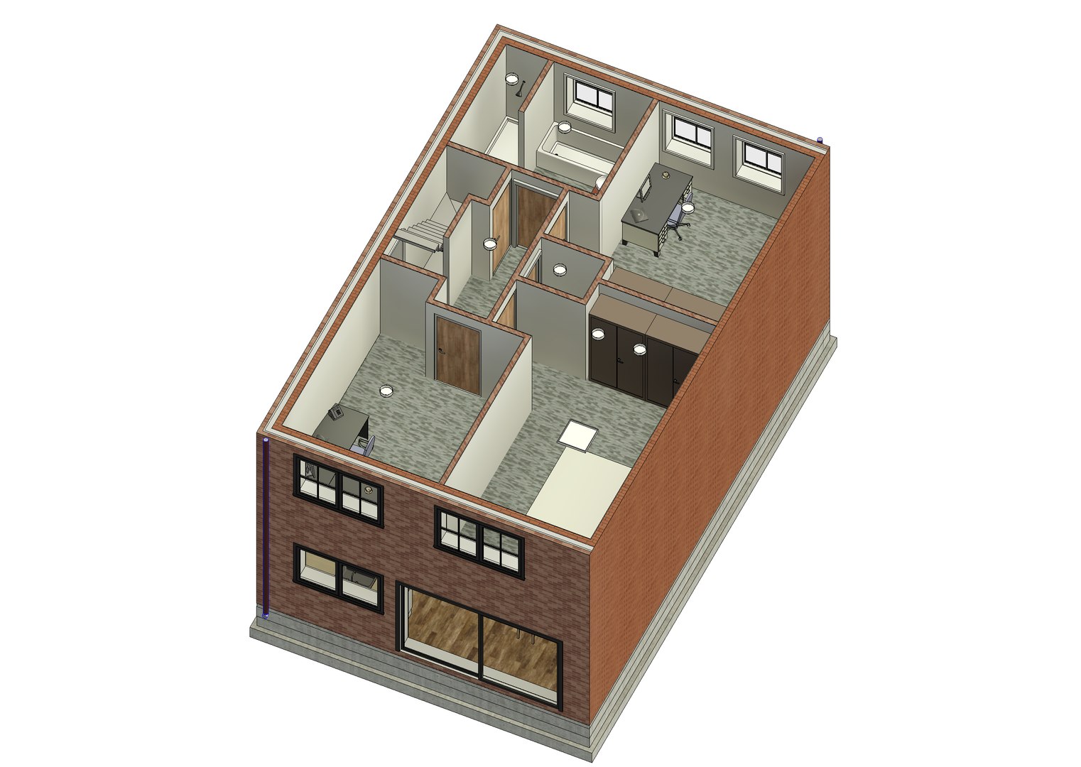 Half-open House Architectural Model - TurboSquid 2257690