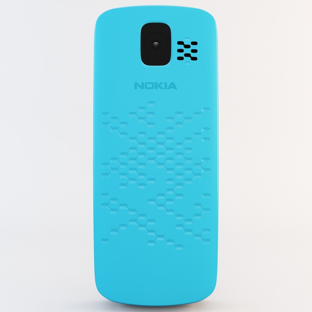 3d Model Blue Nokia 110 Cellphone