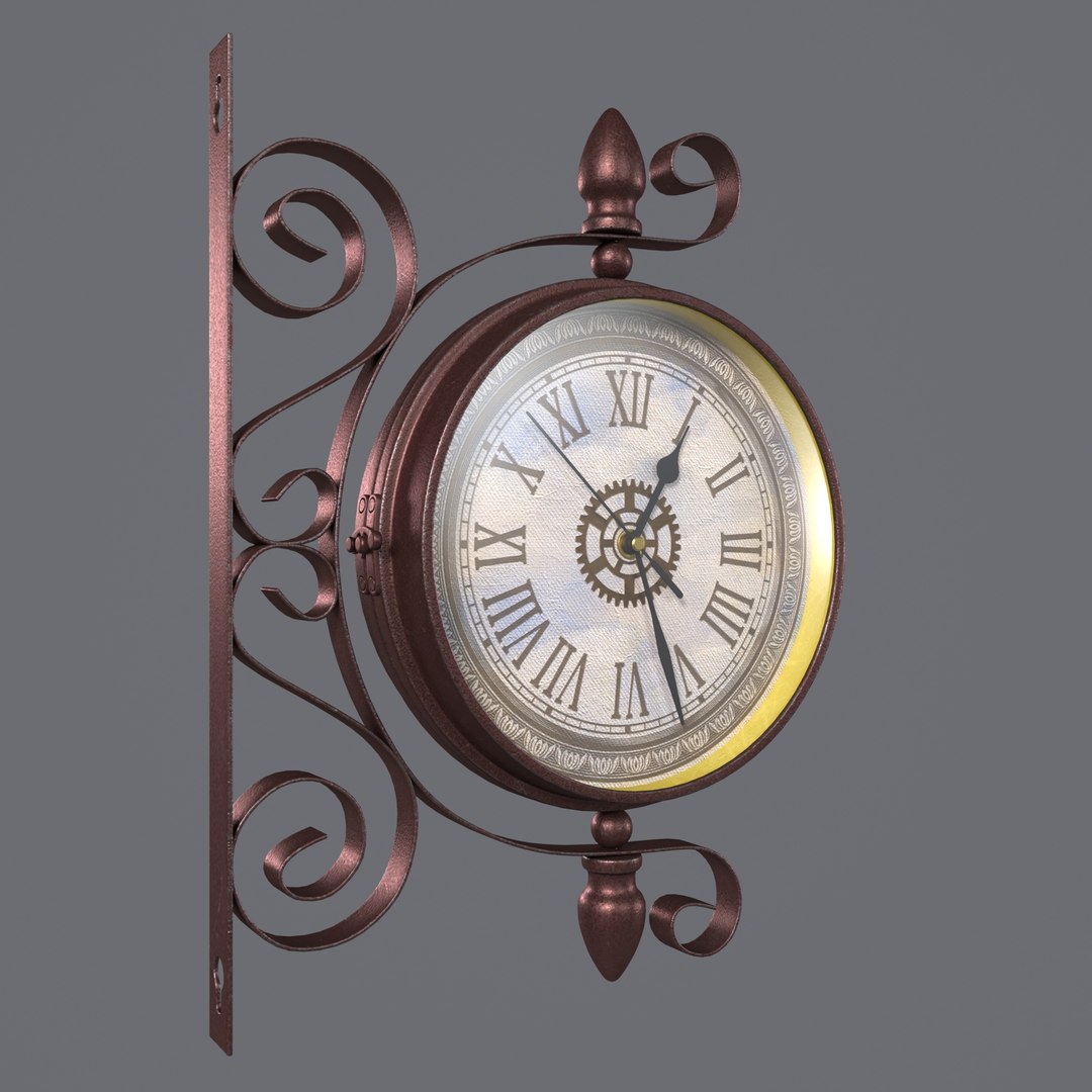 3D Double Sided Wall Clock - TurboSquid 2062863
