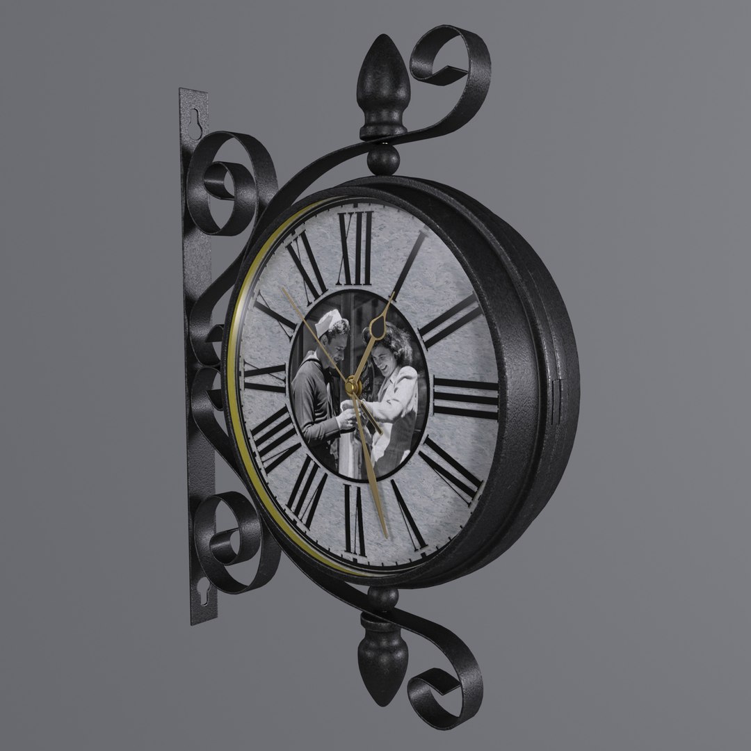 3D Double Sided Wall Clock - TurboSquid 2062863