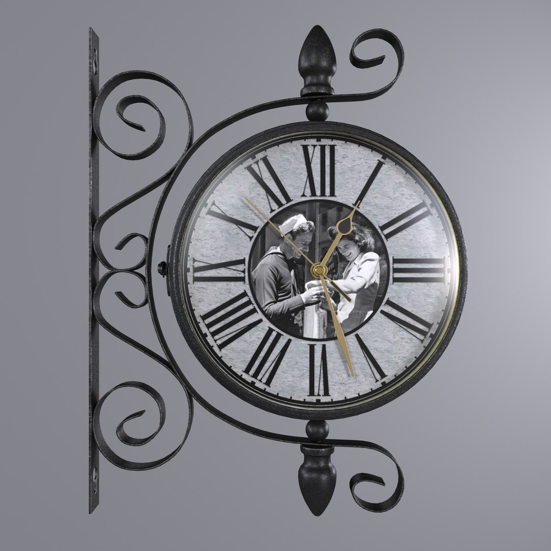 3D Double Sided Wall Clock - TurboSquid 2062863