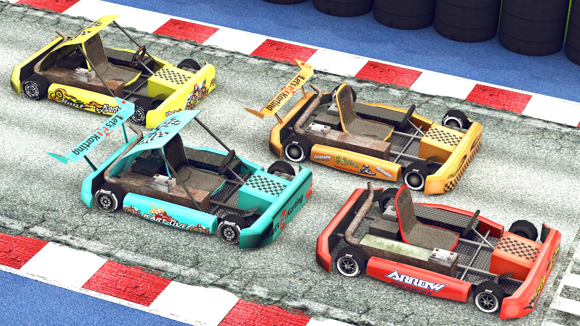 3d Model Gokart Pack