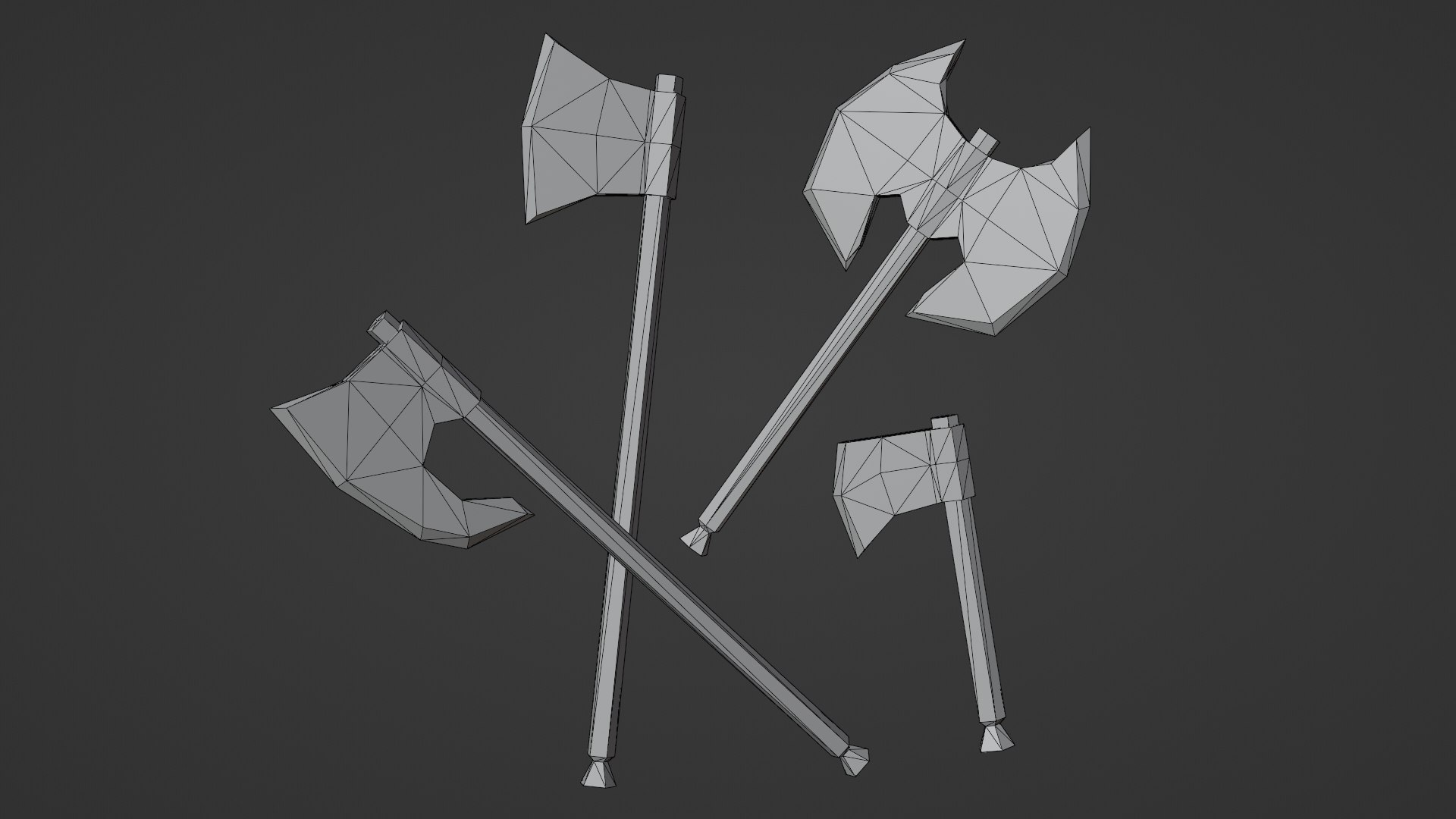3D Model Medieval Weapon Pack - Axes - TurboSquid 2165426