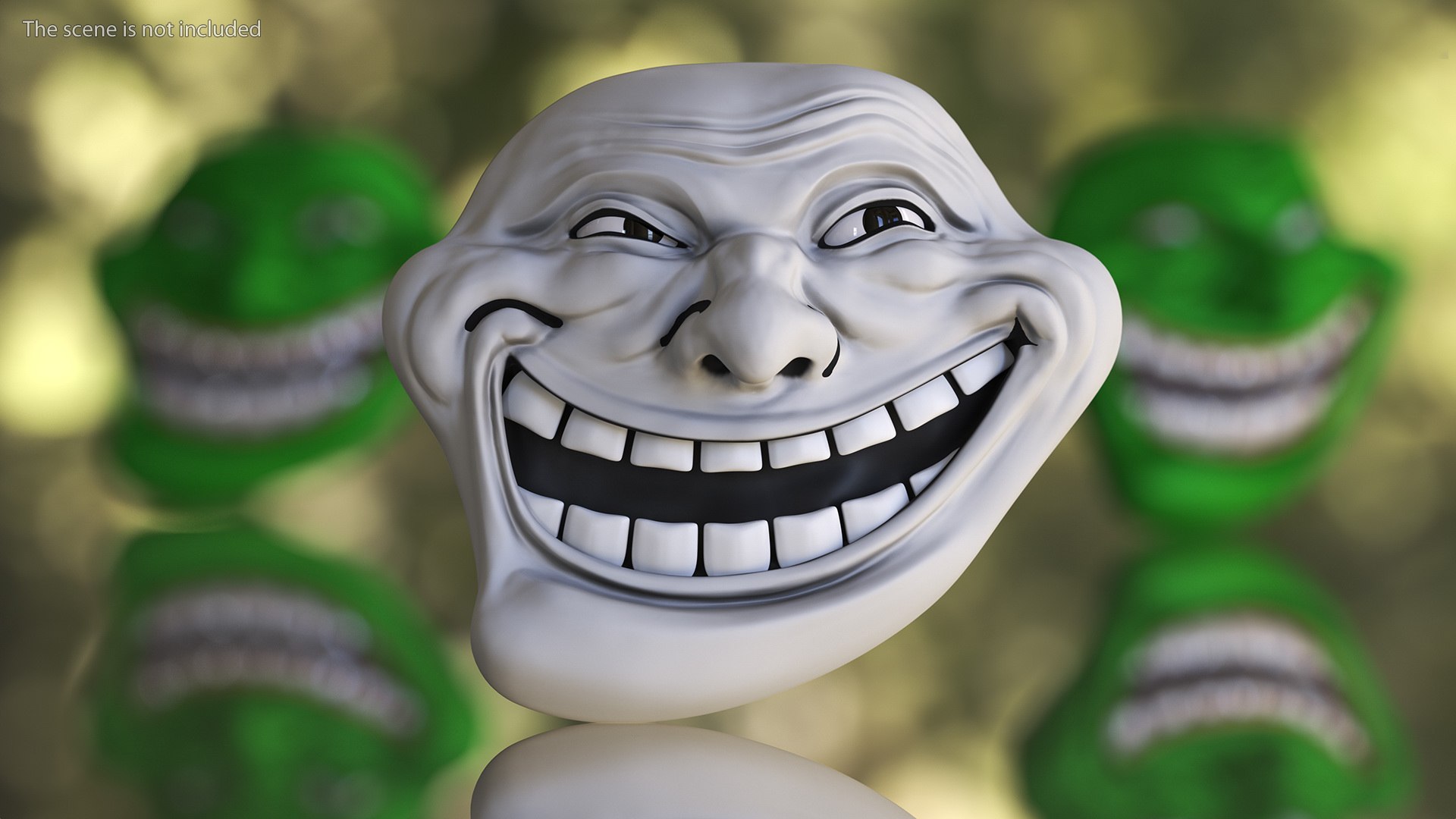3D Trollface White - TurboSquid 1832879