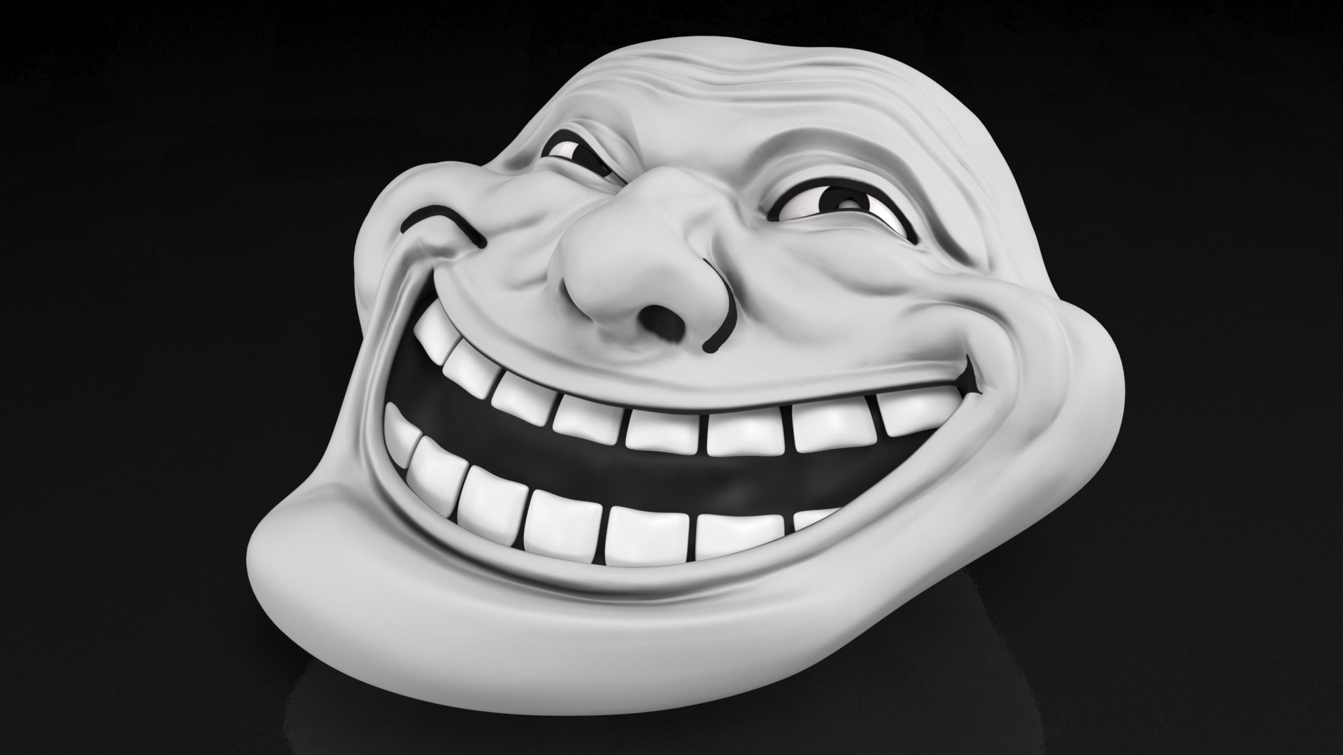 3D Trollface White - TurboSquid 1832879