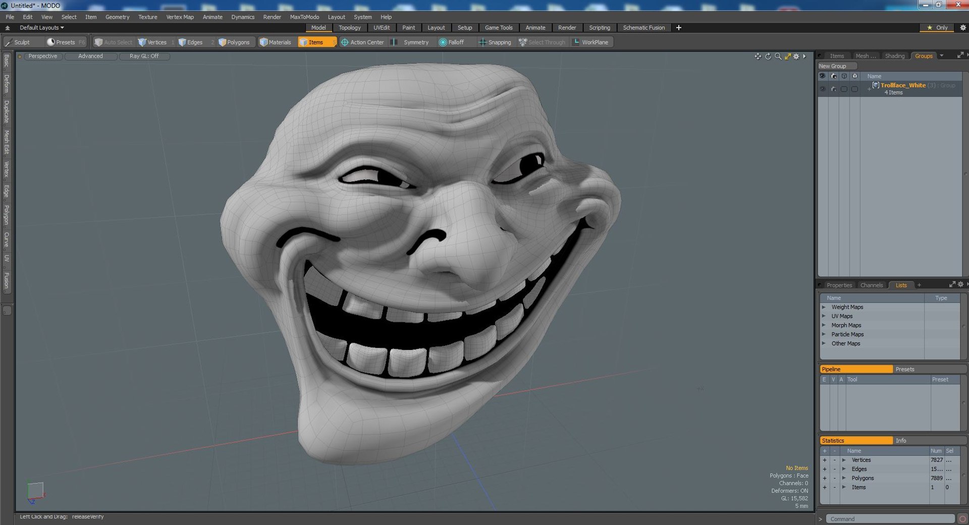 3D Trollface White - TurboSquid 1832879