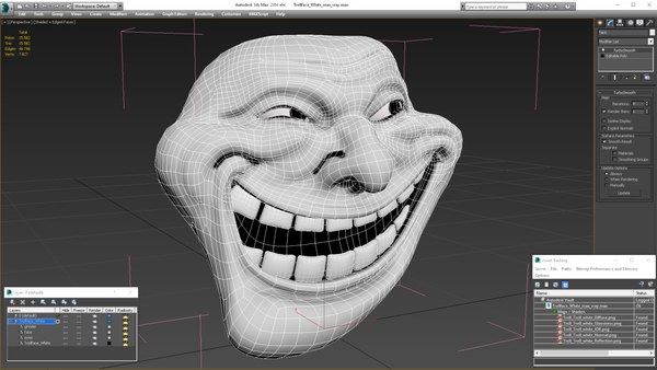 3D Trollface White - TurboSquid 1832879