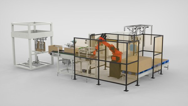 Automatic Packaging Assembly Line model - TurboSquid 1920134