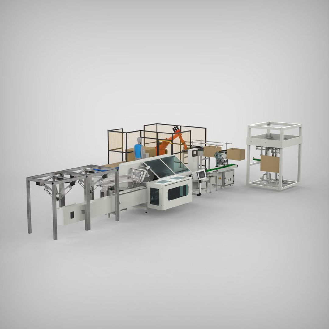 Automatic Packaging Assembly Line Model - TurboSquid 1920134