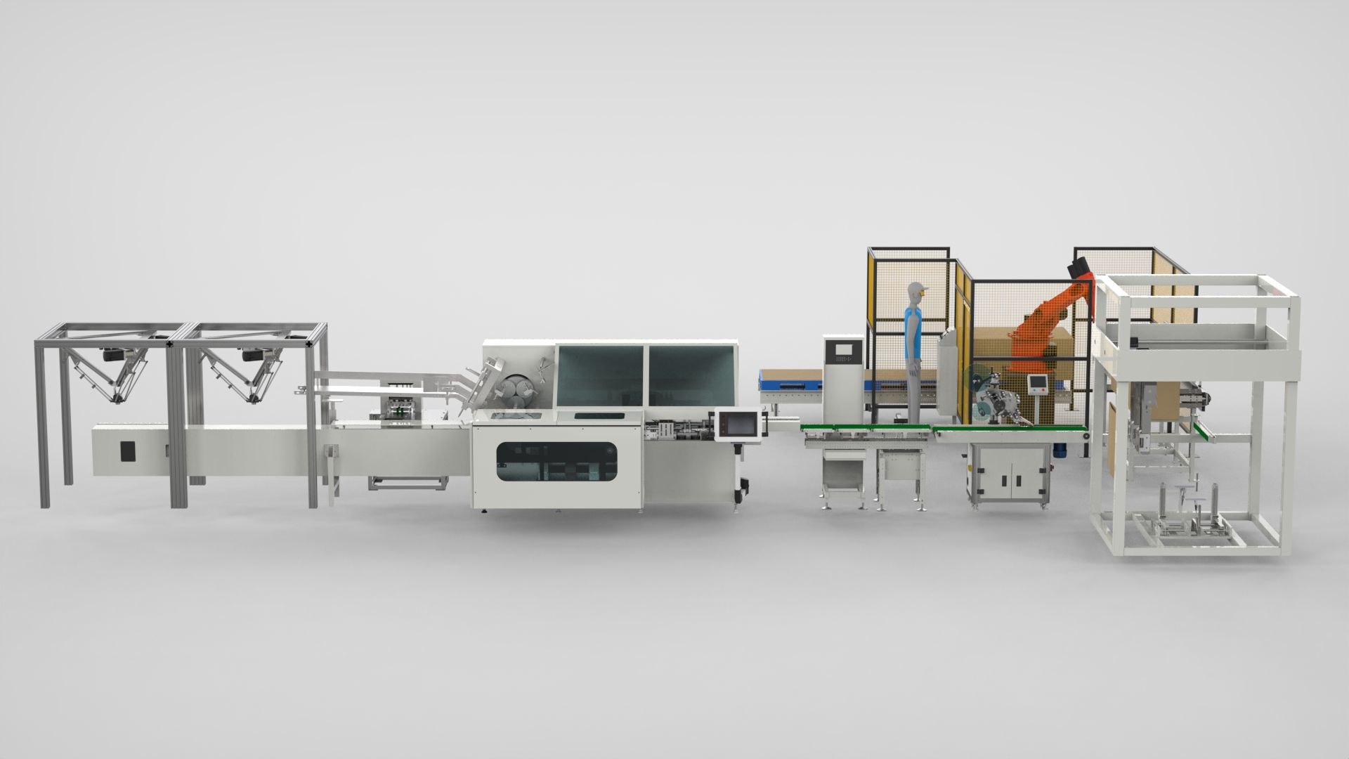 Automatic Packaging Assembly Line Model - TurboSquid 1920134