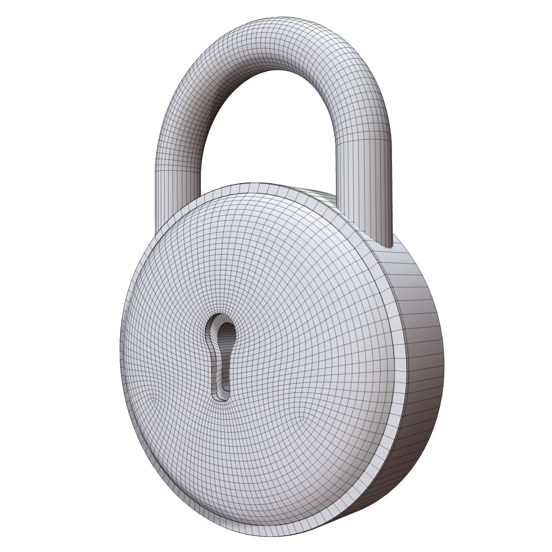 Padlock pad lock 3D model - TurboSquid 1615013