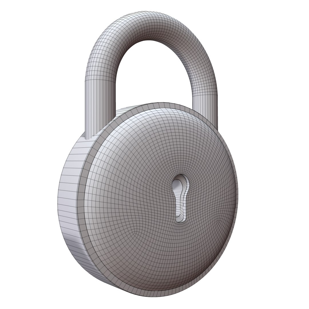 Padlock pad lock 3D model - TurboSquid 1615013