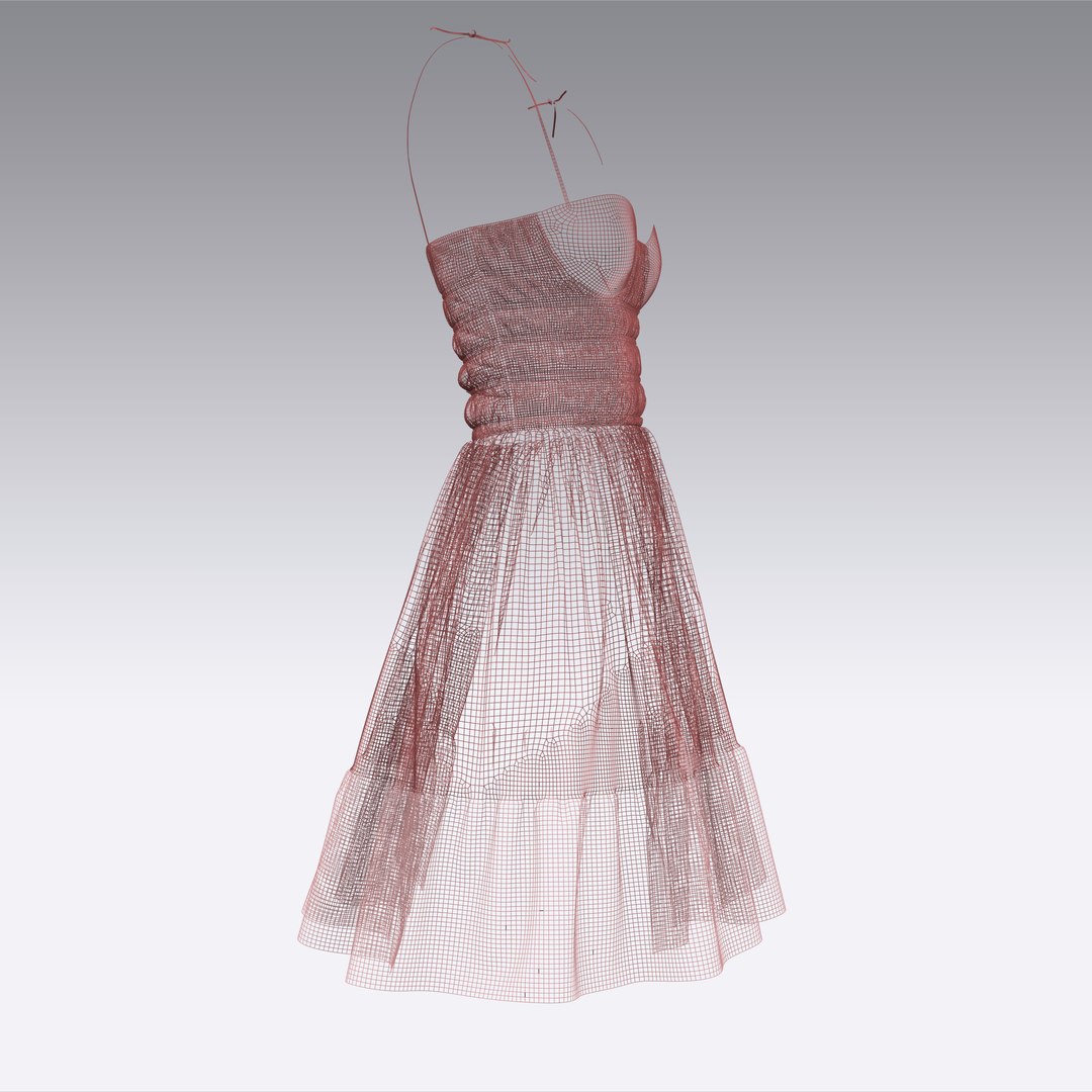 3D Womens Dress Clo3d Marvelous Designer Model - TurboSquid 2229222